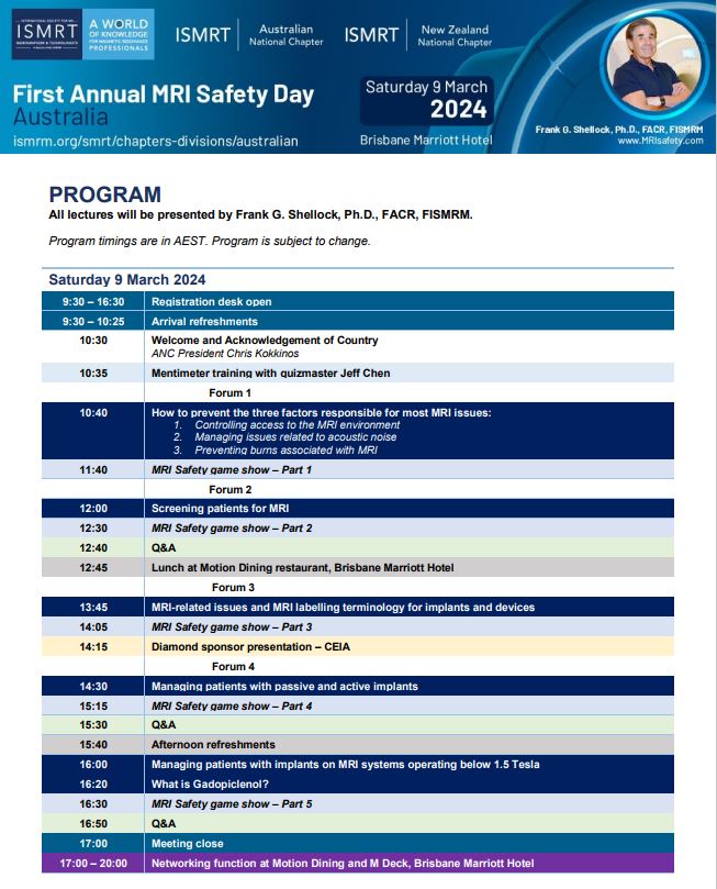 First Annual MRI Safety Day – ISMRT